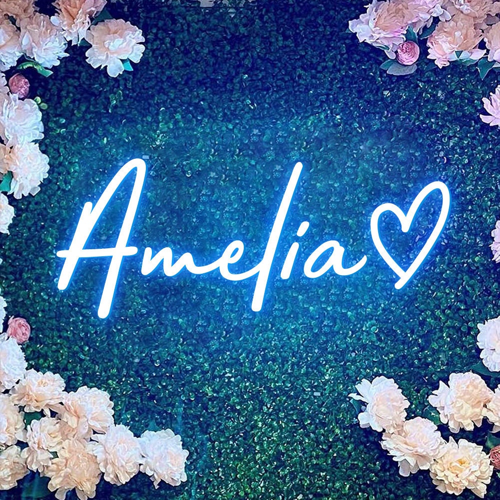 Custom Name Neon Sign With Heart Personalized Led Signage Kid - Etsy