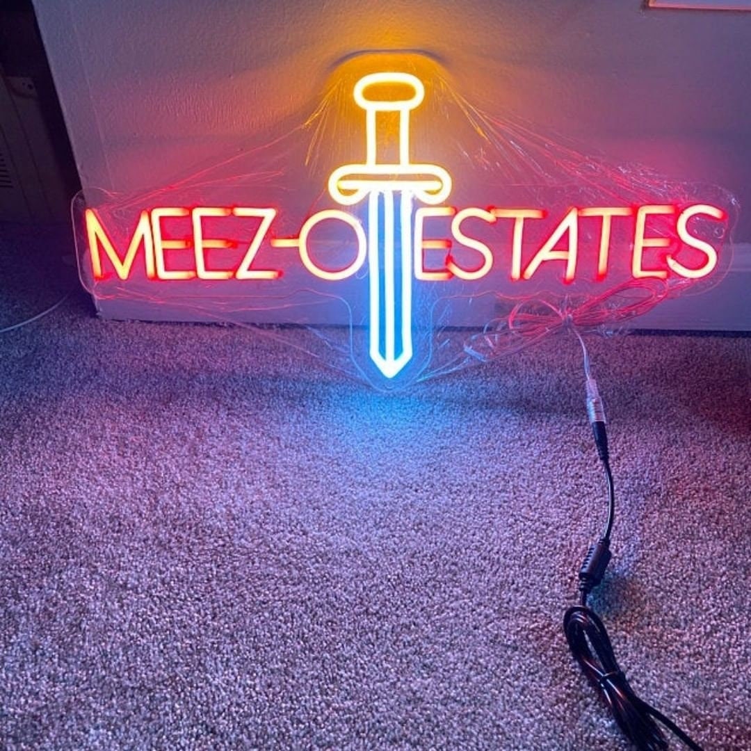 Sword Neon Sign, Custom Game Room Neon Sign, Personalized Design Neon ...