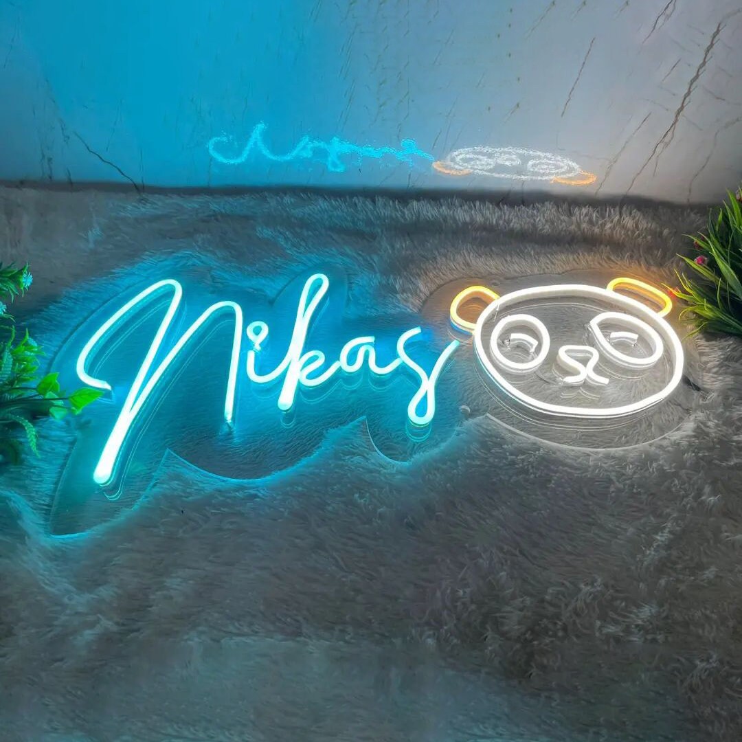 Custom Panda Bear Neon Sign Personalized Panda Led Neon - Etsy