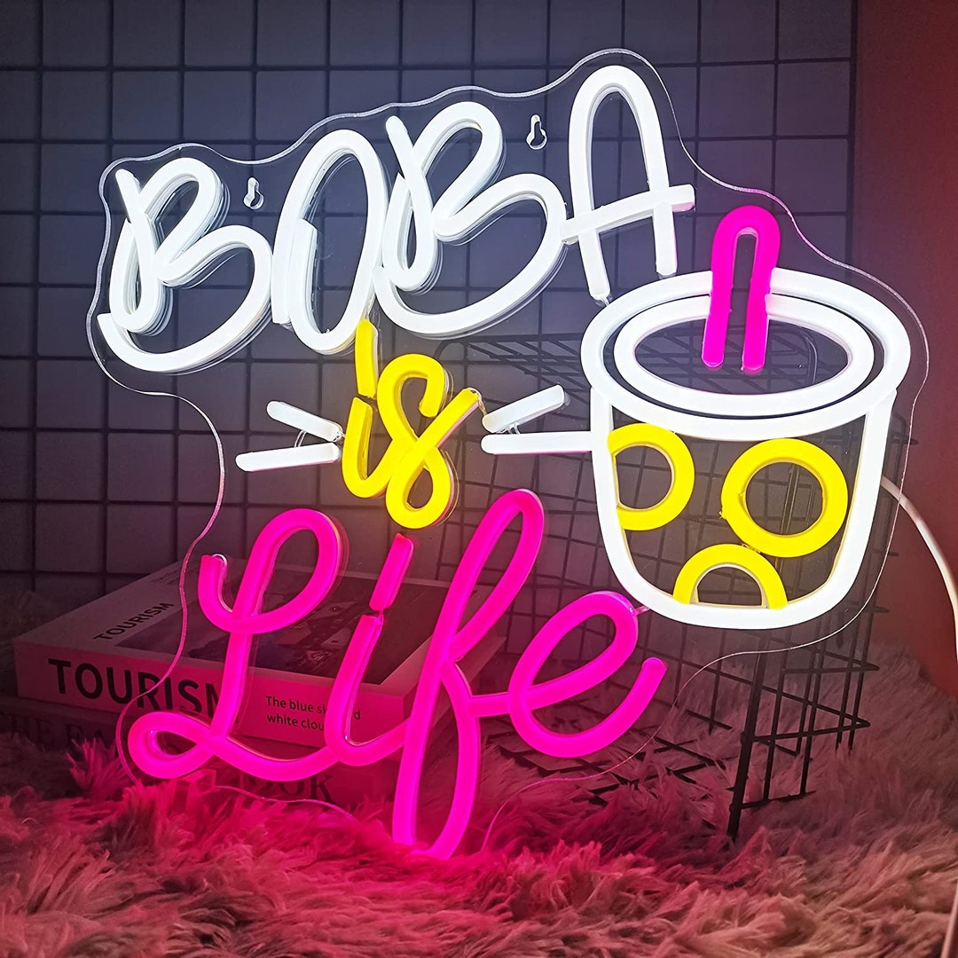 Personalized Boba Tea Led Neon Light, Boba is Life Neon Sign for ...