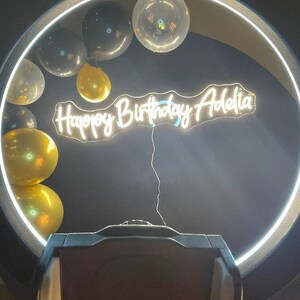 Custom Happy Birthday Neon Light, Personalized Light Led Name Sign ...