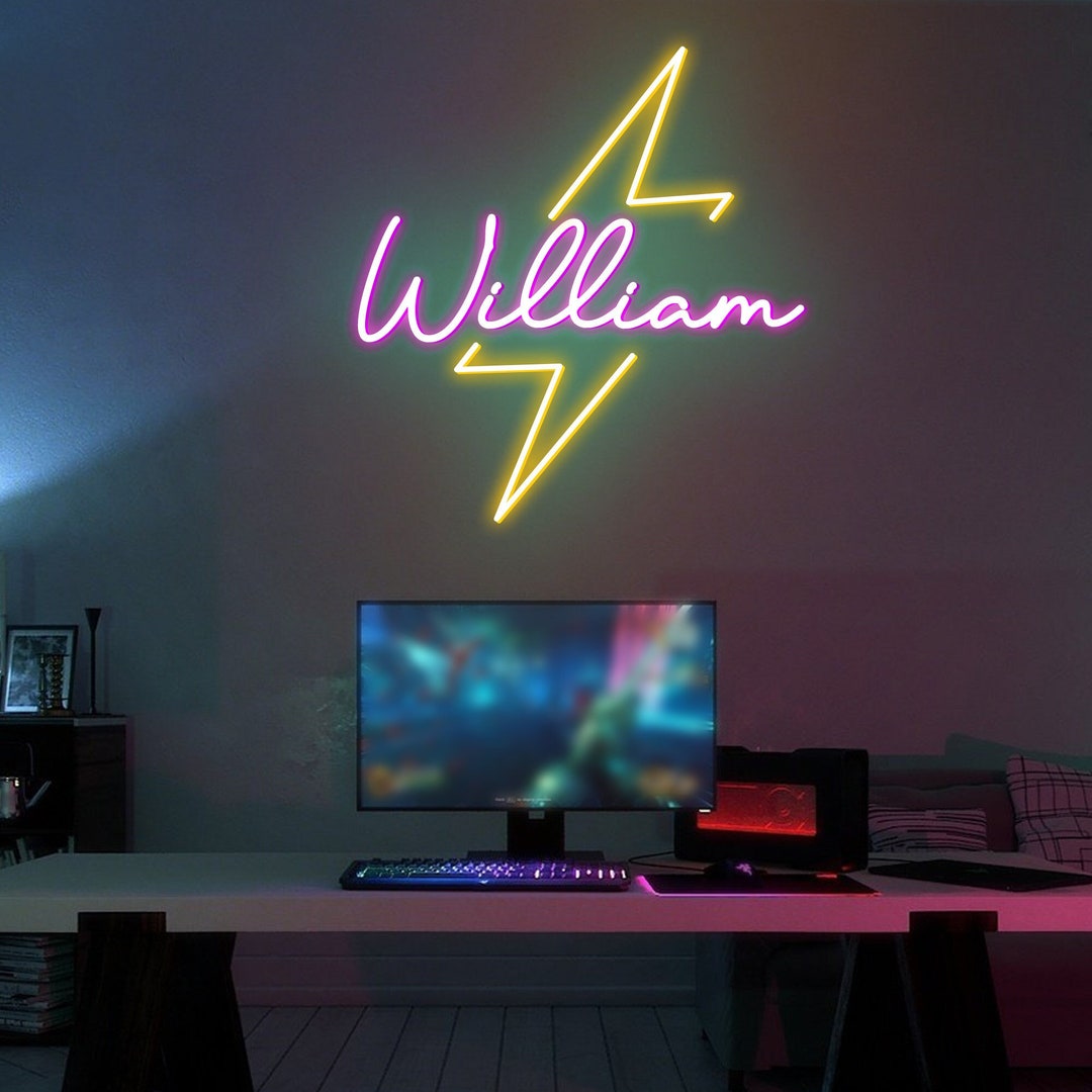 Custom Lightning Bolt Neon Sign, Neon Signs for Wall Decor, Led Signs ...