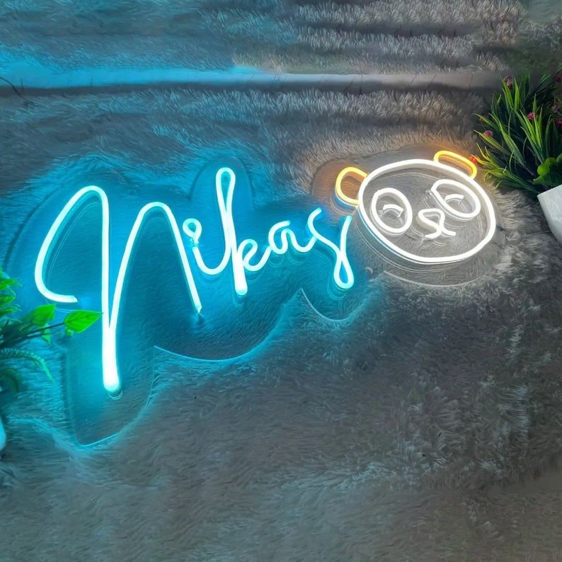 Custom Panda Bear Neon Sign Personalized Panda Led Neon - Etsy