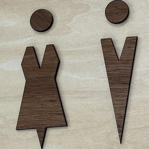 Custom Acrylic Luxury Toilet WC Bathroom Door Sign Adhesive Backing ...