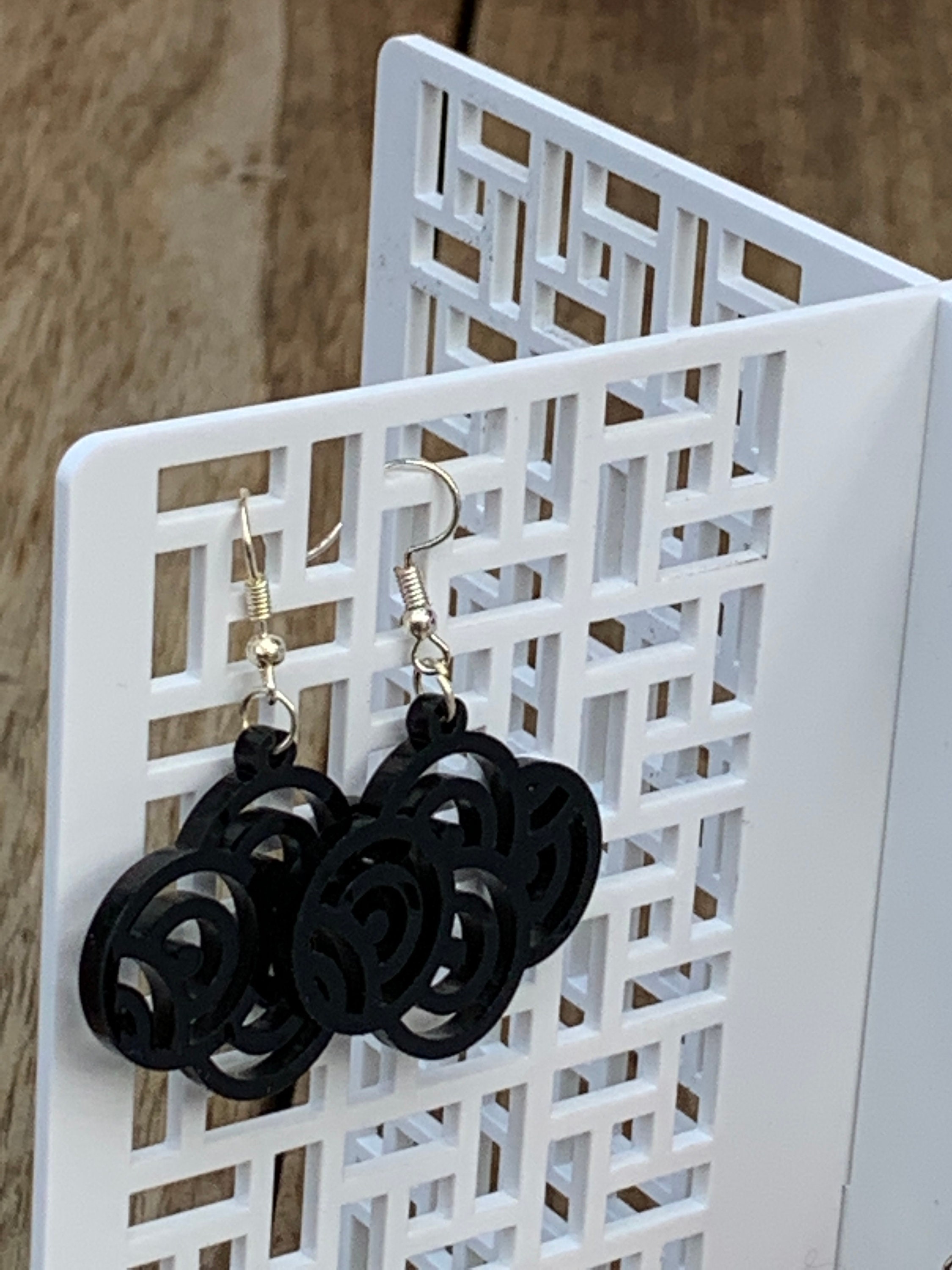 Laser Cut Acrylic Earring Holder Stand: Geometric Jewelry Organizer - Etsy