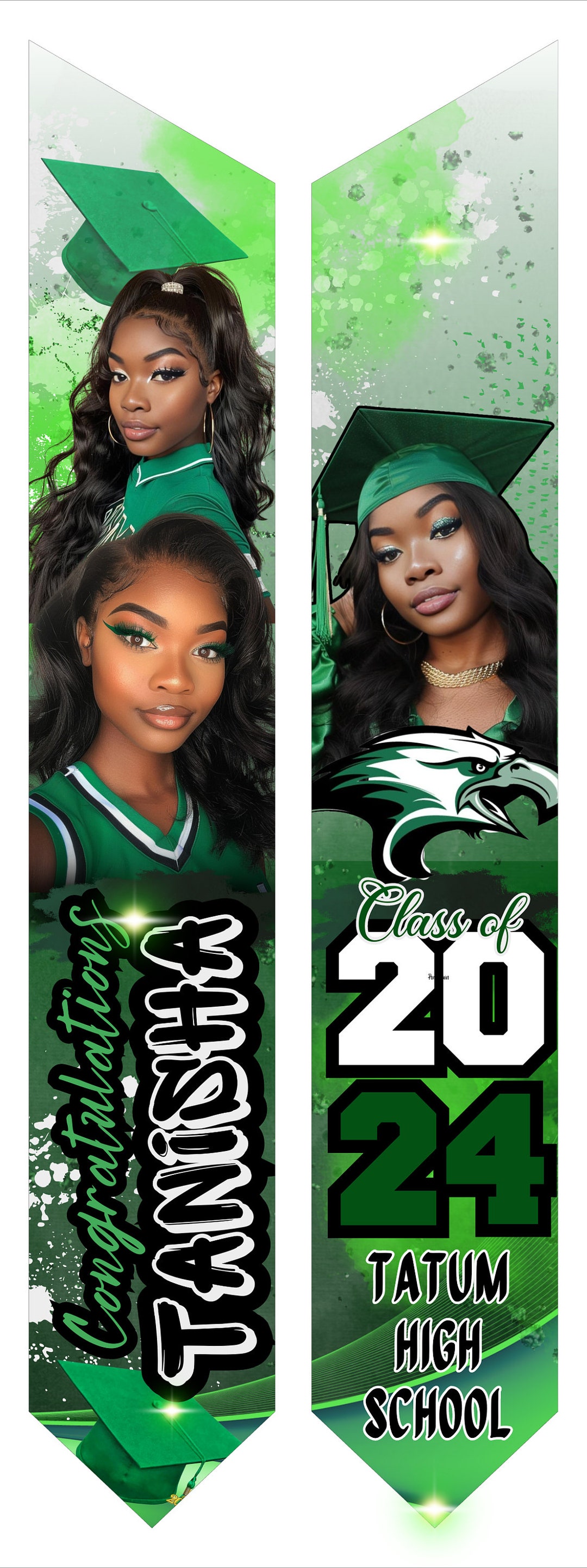 Editable Graduation Stole Template - Etsy