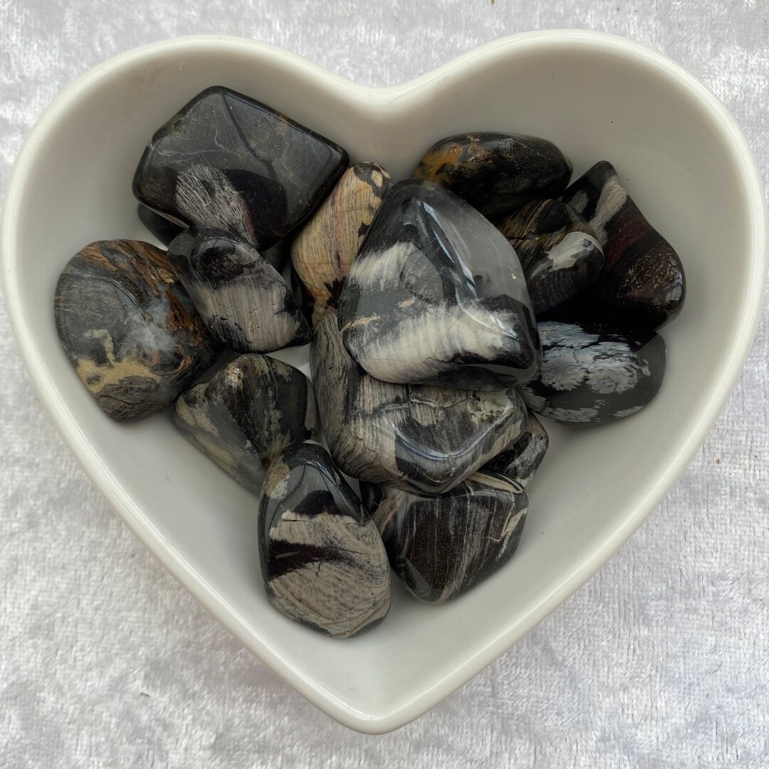 Silver Leaf Jasper Tumblestones - Etsy