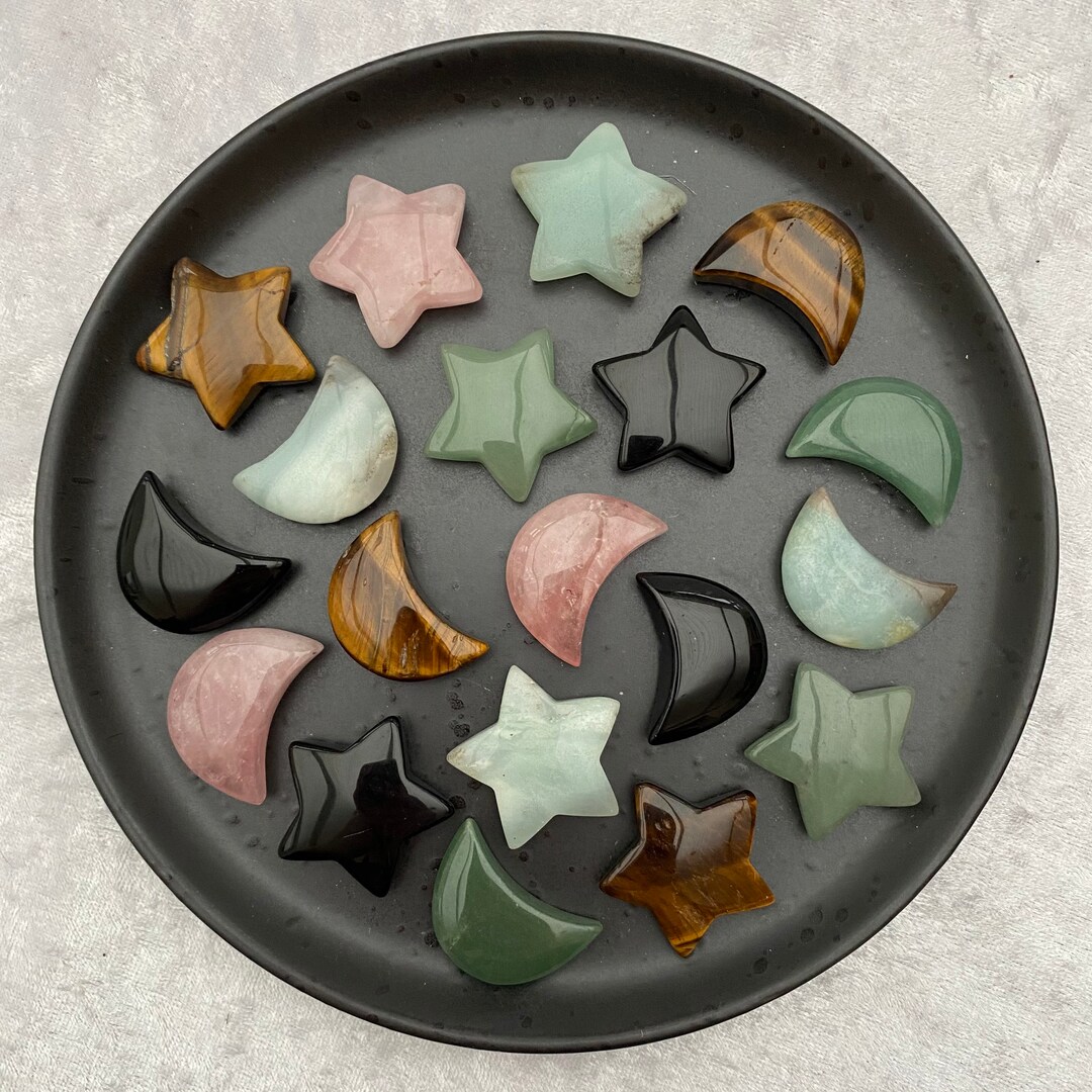 Mini Crystal Stars and Moons - Etsy