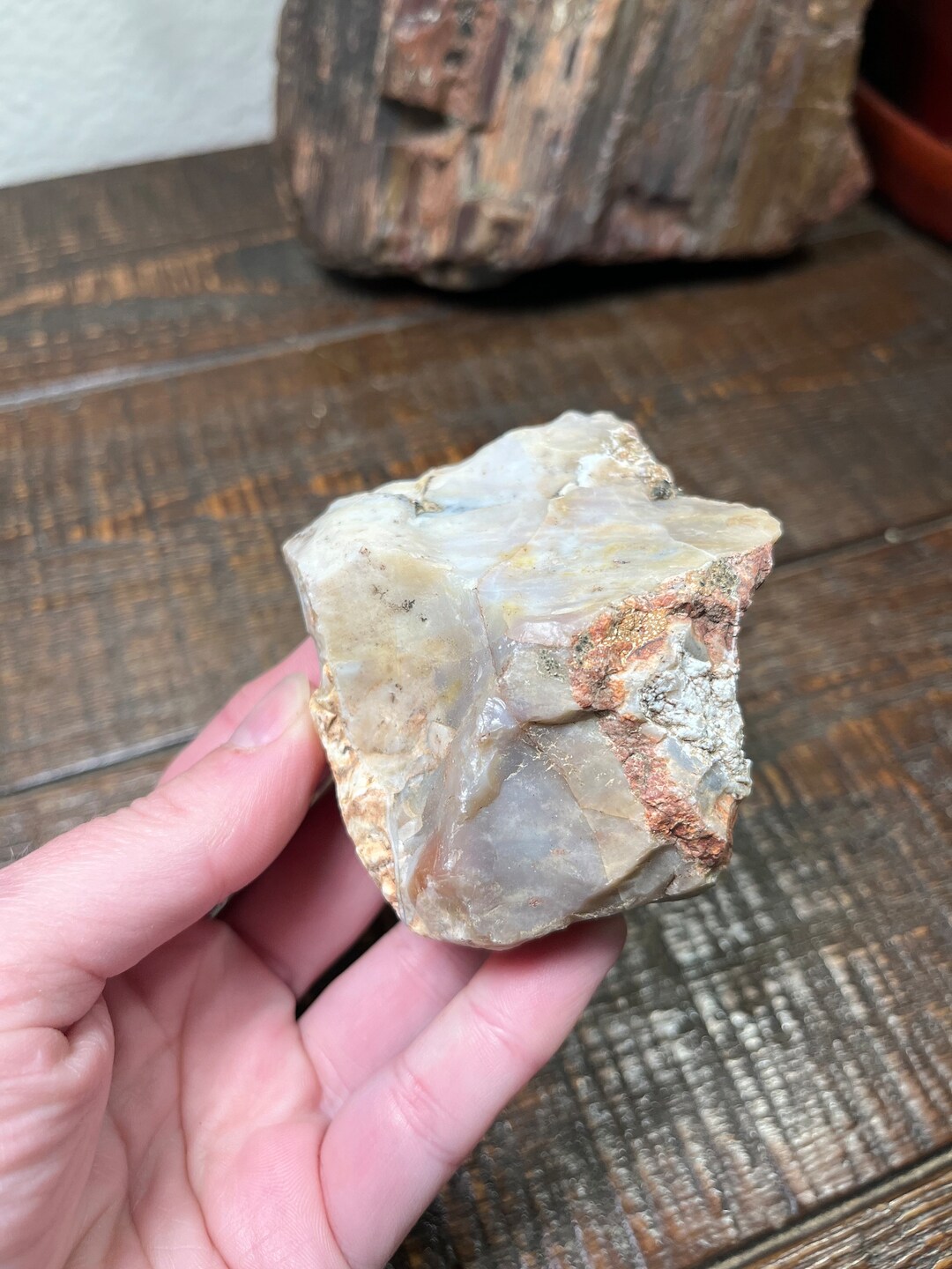 Dynamite Limb Cast With Pastel Jasper and Oregon Opal* - Etsy