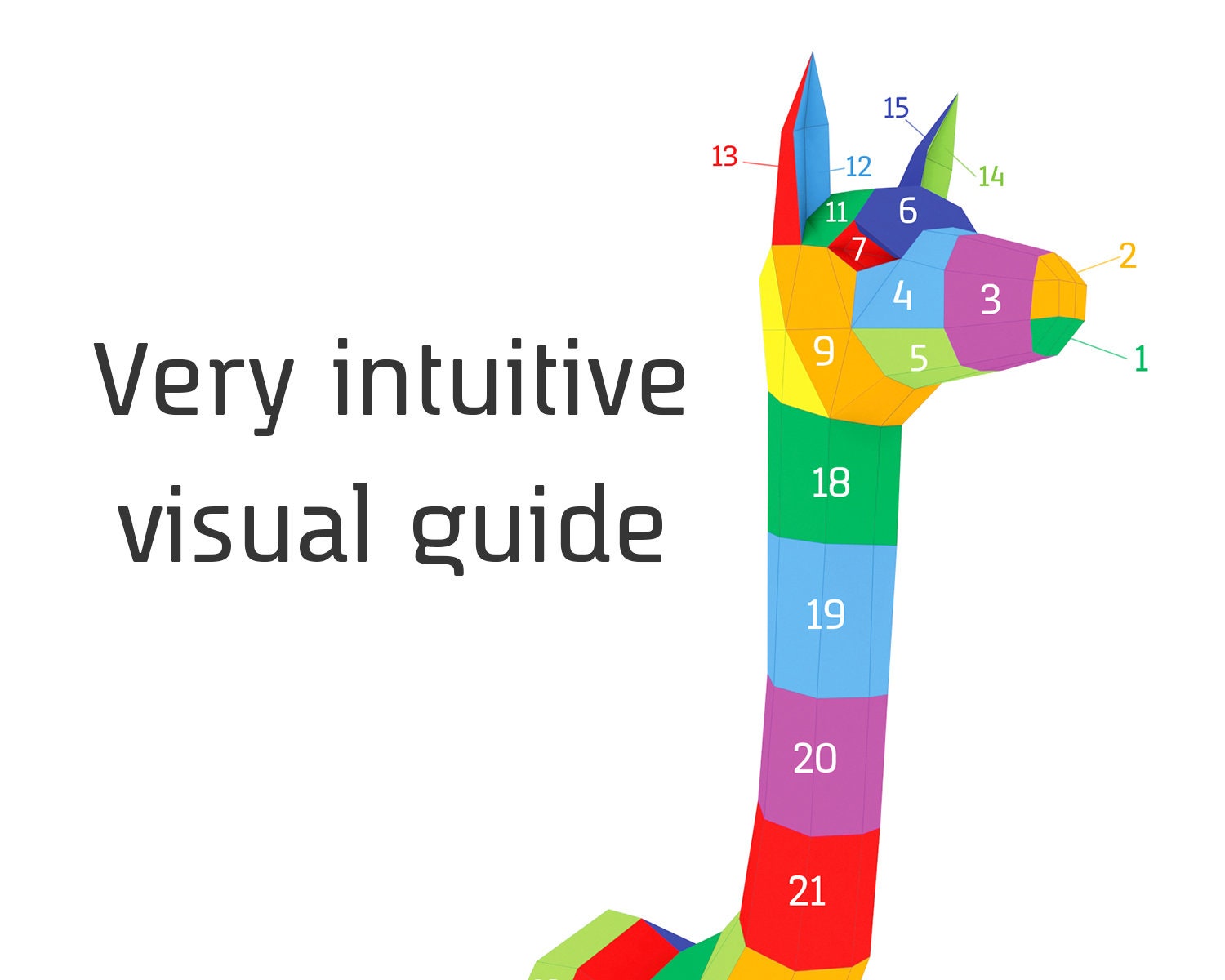 Vicuna papercraft peruvian vicuña sculpture PDF template to - Etsy México