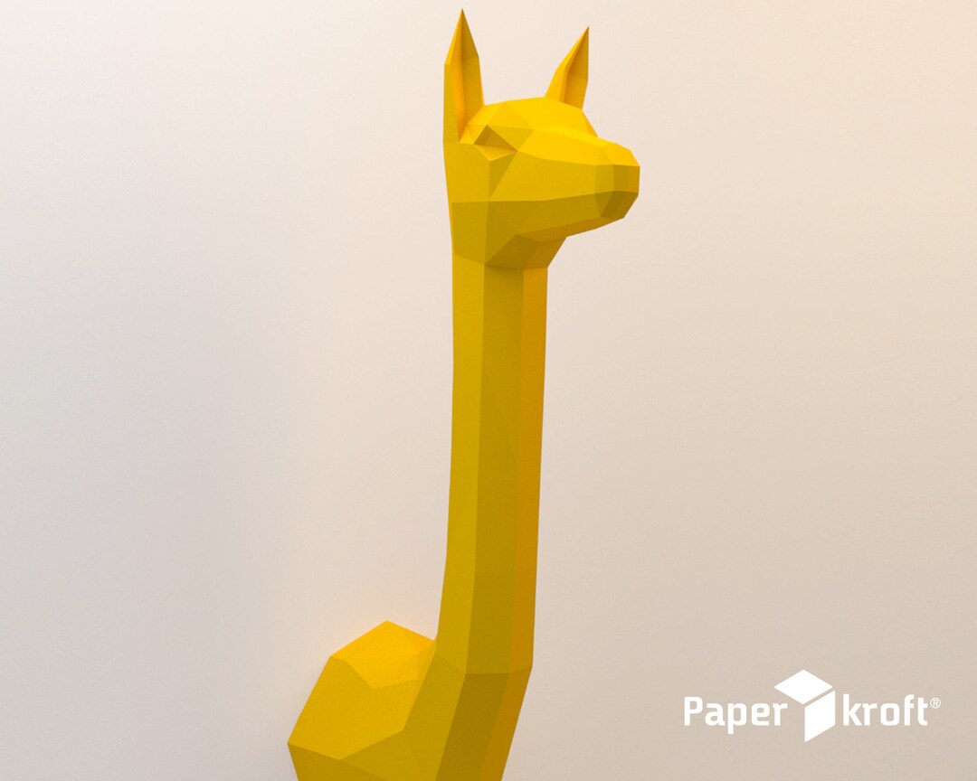 Vicuna papercraft peruvian vicuña sculpture PDF template to - Etsy México