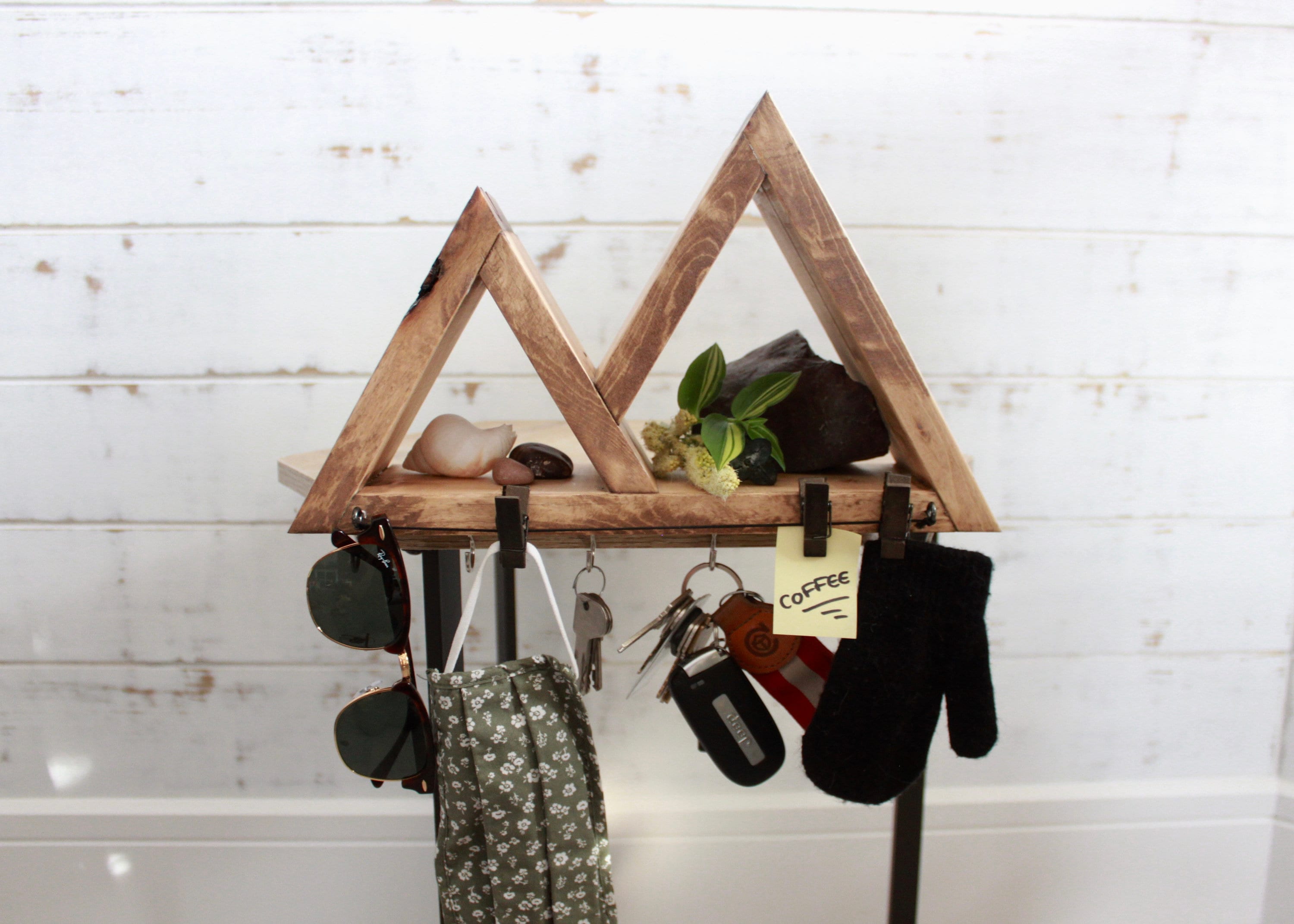 Mountain Jewelry Holder / Key Rack / Mountain Shelf / Wood - Etsy