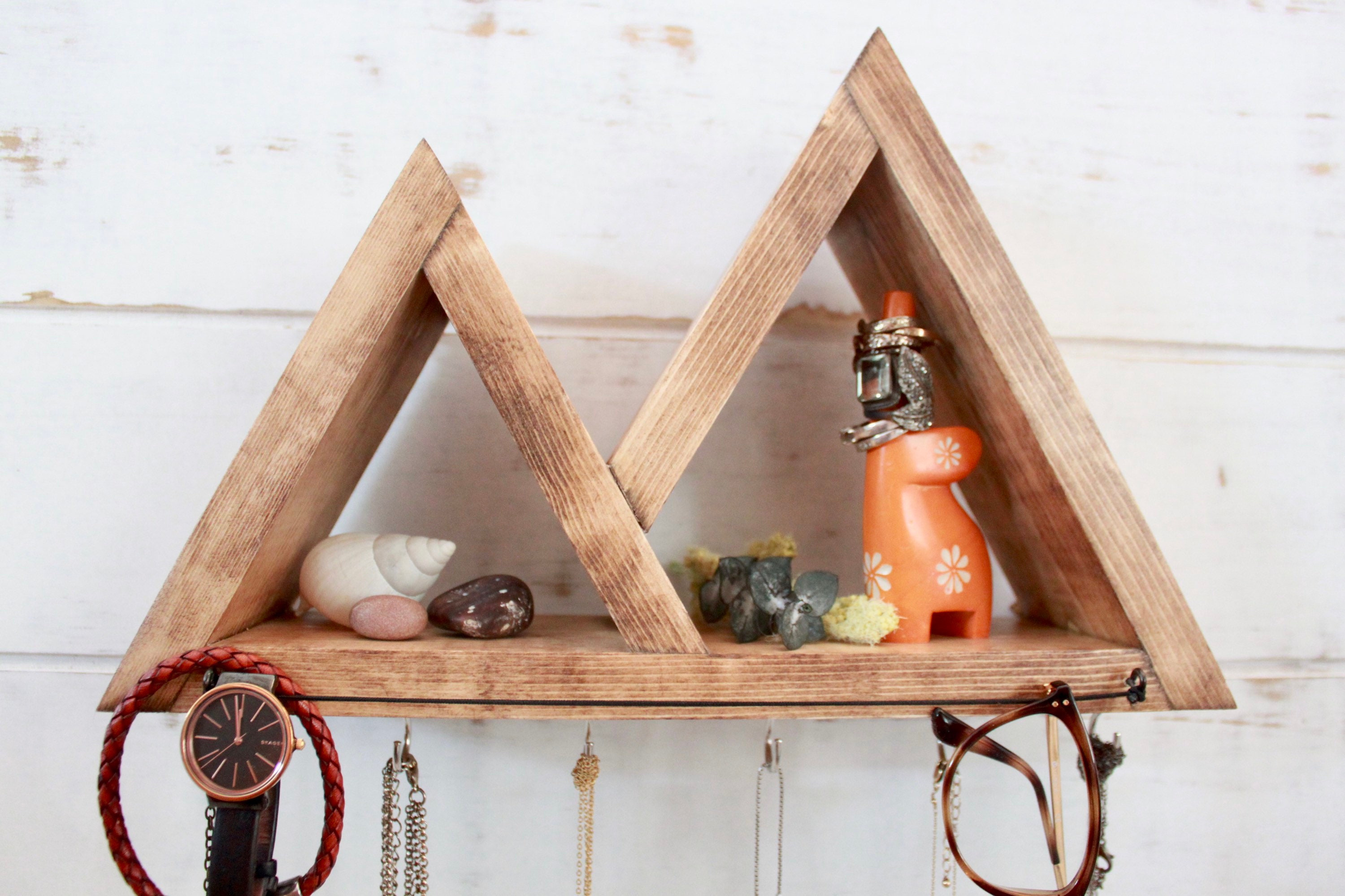 Mountain Jewelry Holder / Key Rack / Mountain Shelf / Wood - Etsy