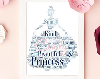 Princess Word Art | Etsy