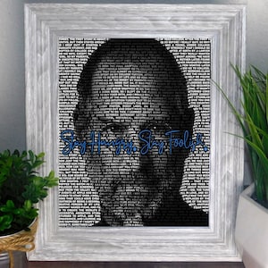 Steve Jobs Typography Portrait Word Art Portrait Stay - Etsy