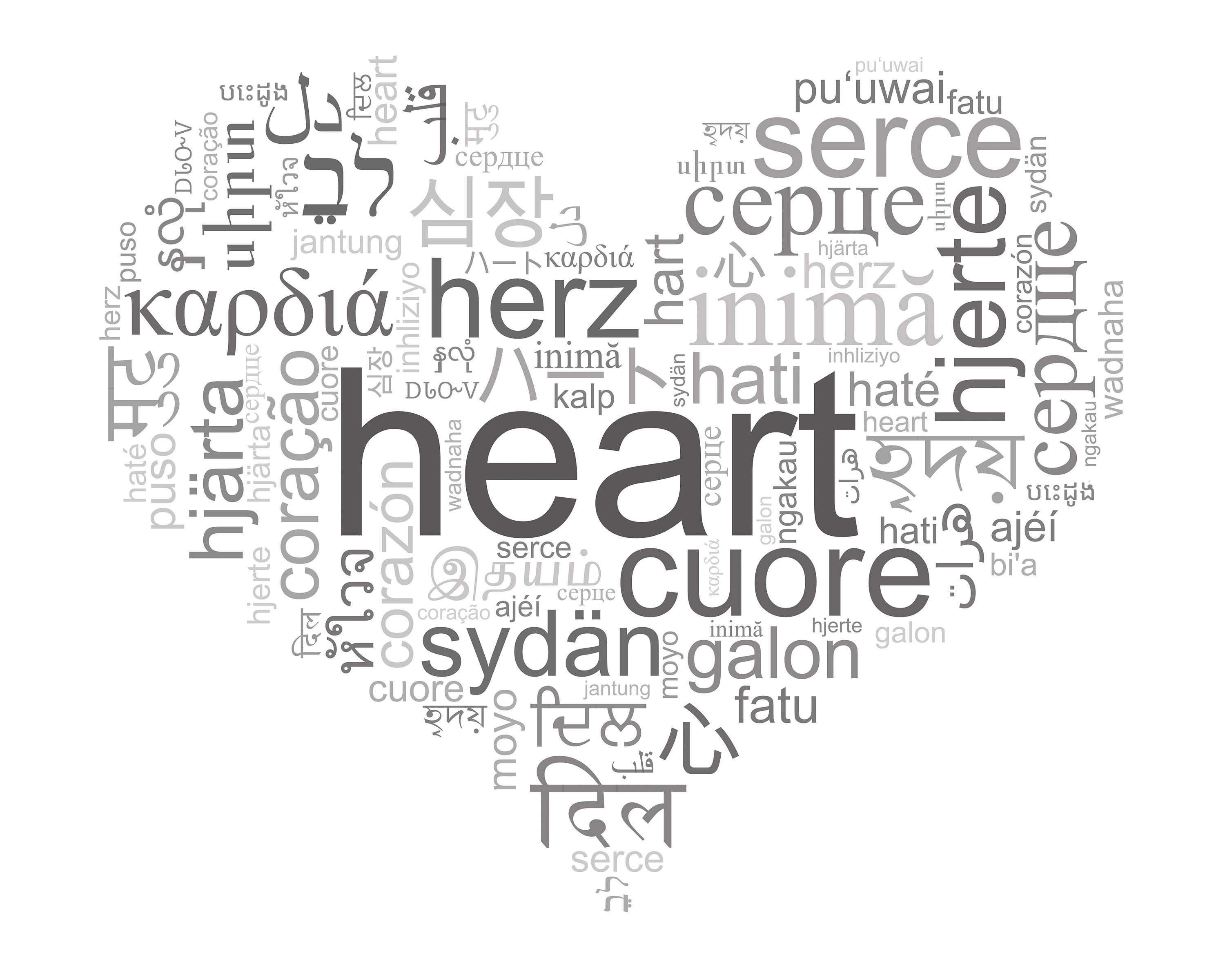 Custom PRINTABLE Word Art - Word in Different Languages - Gift ...