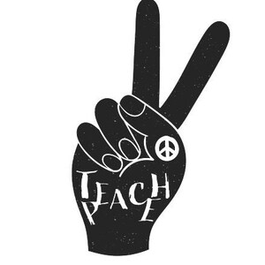 Teach Peace SVG | Teacher Svg | Activist SVG | Teacher Shirts - Etsy