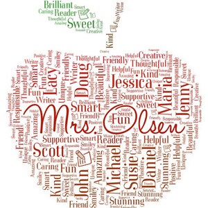 CUSTOM | Teacher Word Art | Apple | Customizable | Teacher Appreciation ...