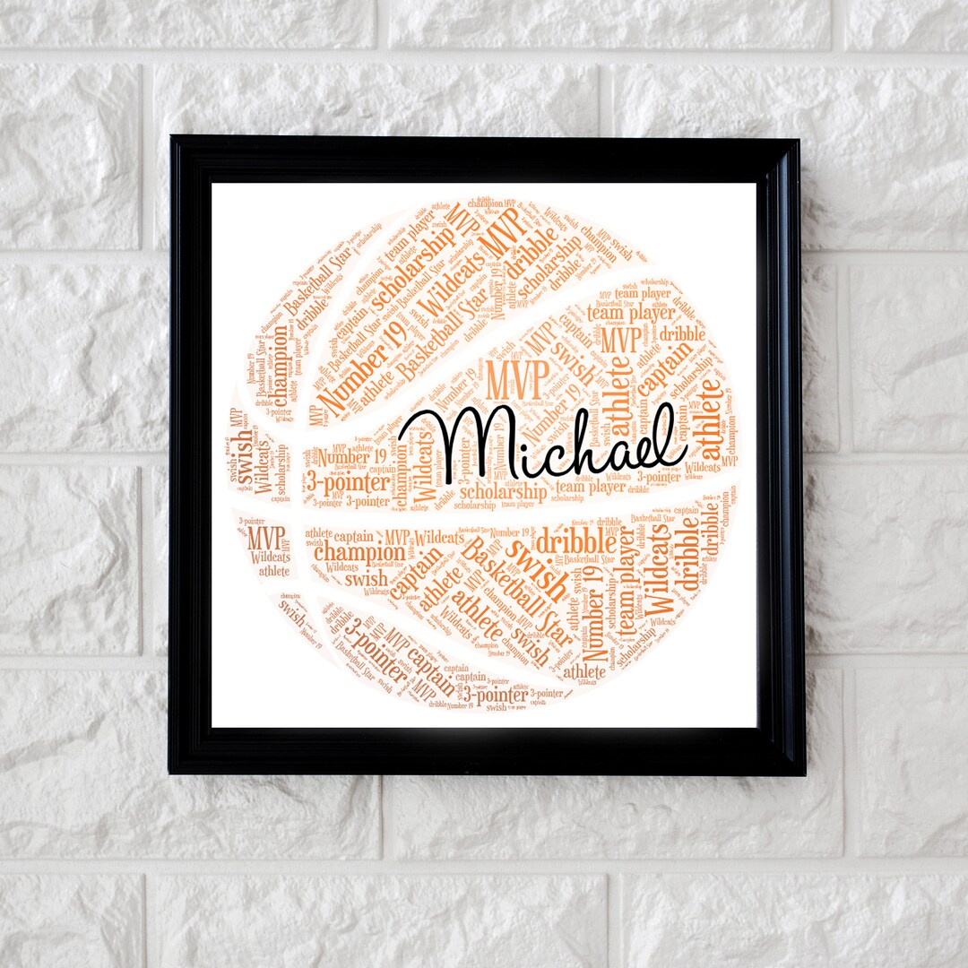 Personalized Word Art - Basketball Player - Gift - Athlete - Basketball ...