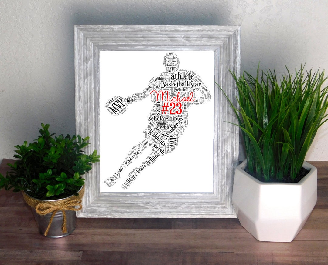 Personalized PRINTABLE Word Art - Basketball Player - Gift - Athlete ...