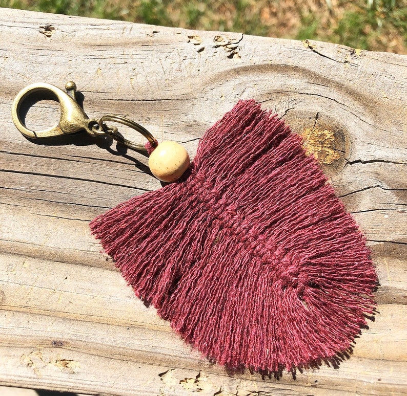 Macrame Keychains Macrame Leaf Keychain Leaf Keychain Boho - Etsy