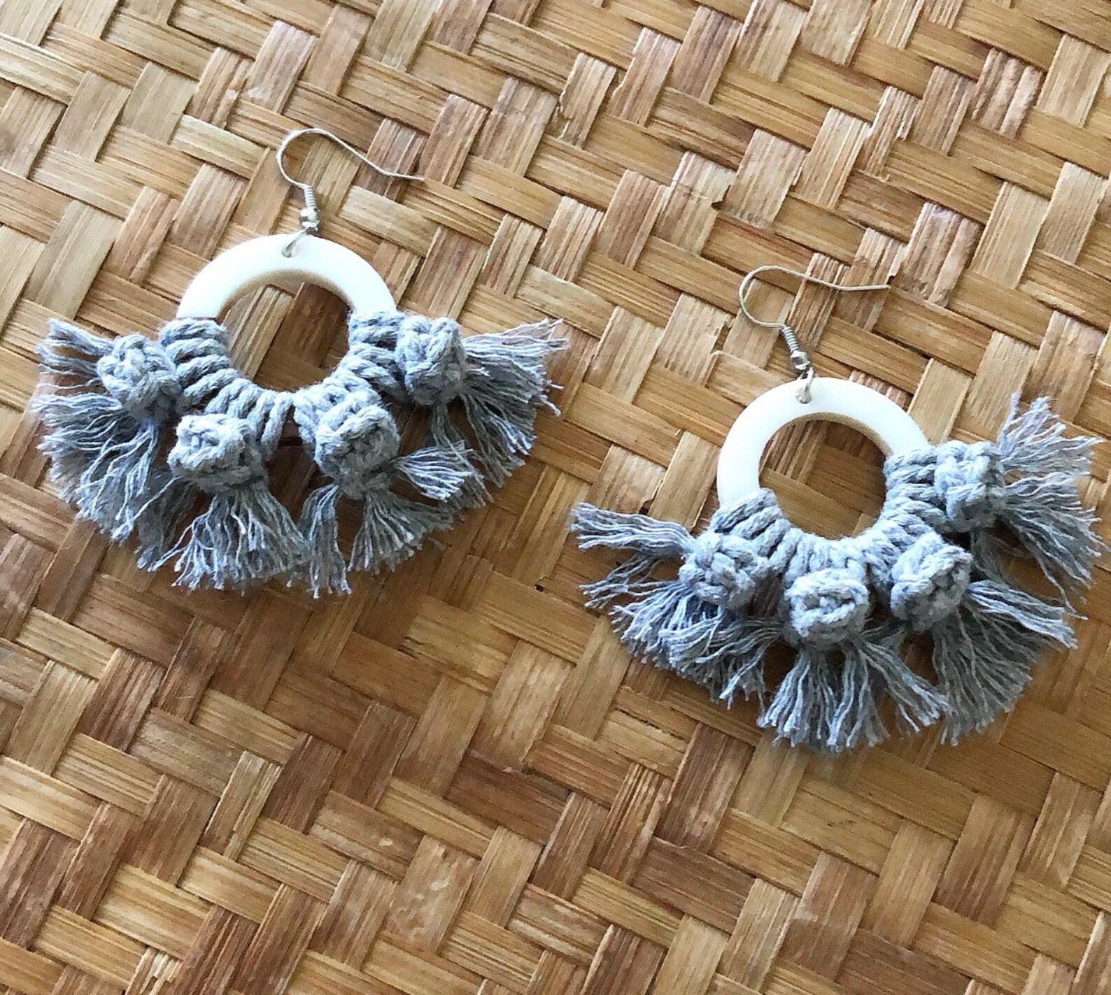 Macrame berry knot earrings macrame handmade earrings berry | Etsy