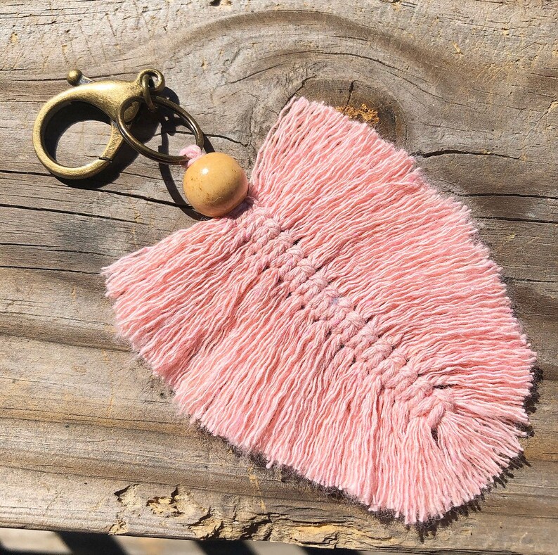 Macrame Keychains Macrame Leaf Keychain Leaf Keychain Boho - Etsy