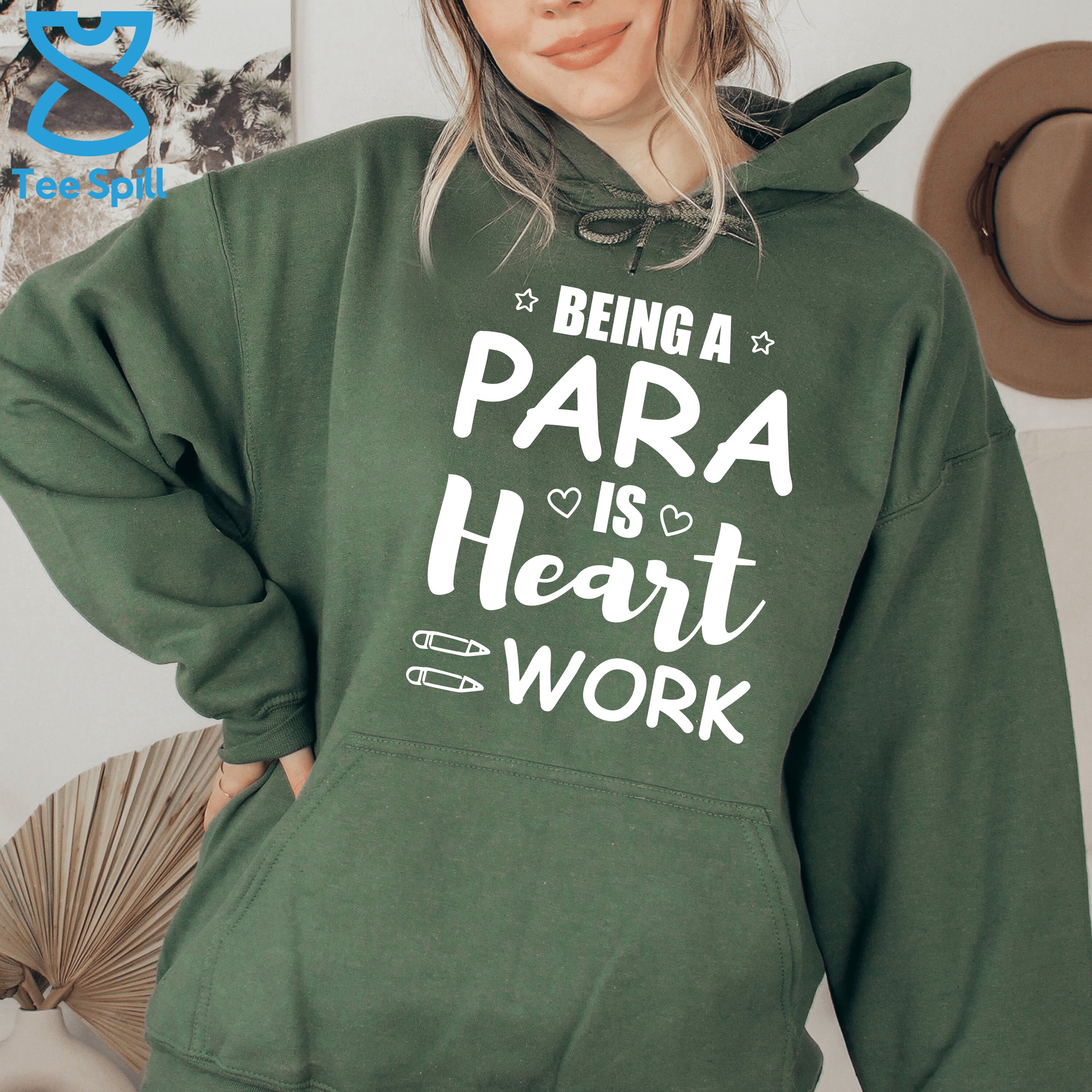 Being A Para is Heart Work Sweatshirt Teacher Assistant - Etsy
