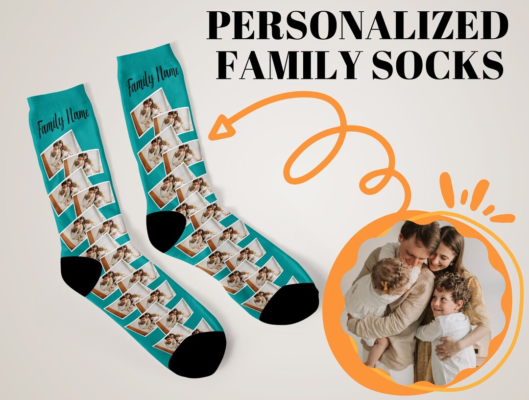 Personalized Family Socks, Custom Photo Socks for Men/women Birthday ...