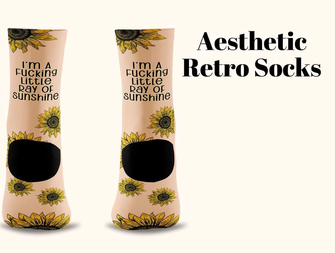 Ray of Sunshine Socks, Y2k Retro Socks for Y2k Lovers Birthday Gift ...
