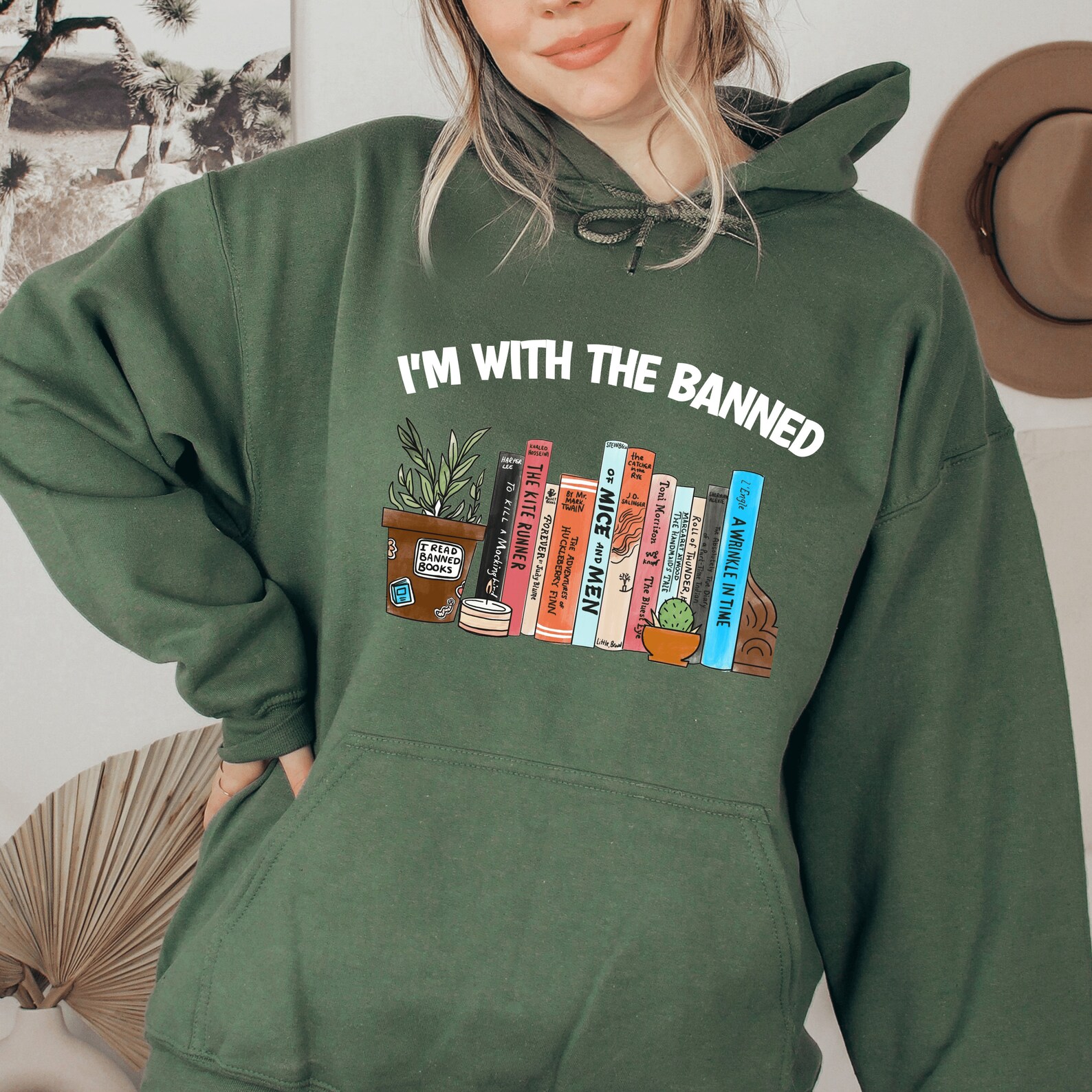 I'm With the Banned Sweatshirt Bookish Banned Books - Etsy