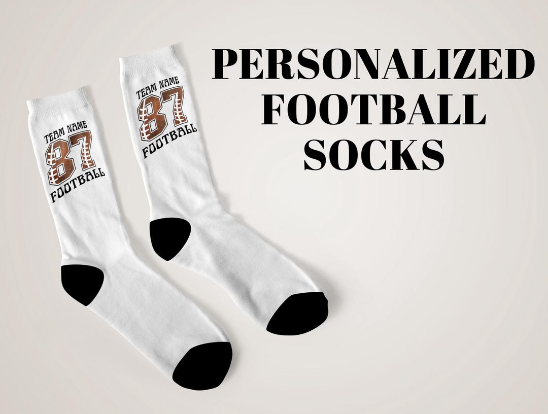 Custom Football Player Socks, Customizable Football Socks for Athlete ...