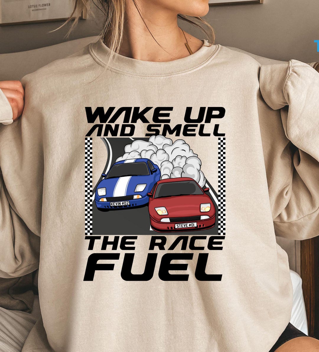 Wake up and Smell the Race Fuel Sweatshirt, Custom Racing Hoodie for ...