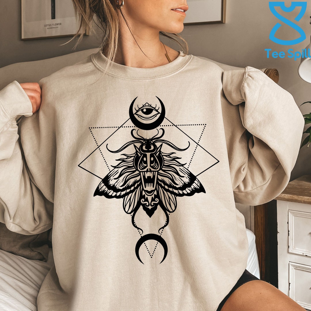 Occult Moth Sweatshirt, Moth Butterflies Shirt for Men & Women Birthday ...