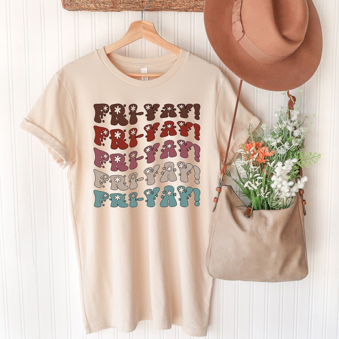 Happy Friyay Shirt, Retro Teacher Vibes Shirt for Her Teachers Day ...