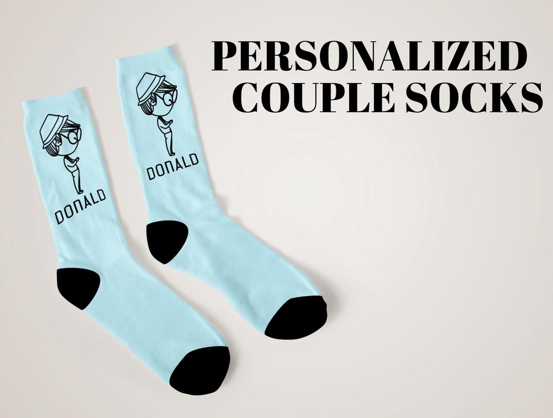 Kissing Couple Socks, Custom Couple Socks for Fiance Valentines Day ...
