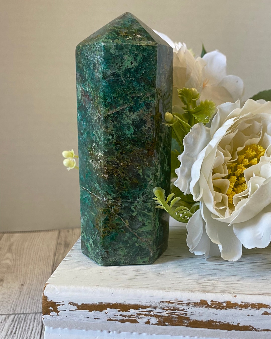 Chrysocolla Crystal Tower/chrysocolla Crystal Point/chrysocolla Crystal ...