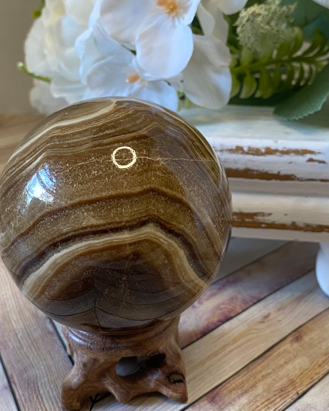 Chocolate Calcite Sphere/crystal Sphere/root Beer Calcite Sphere - Etsy