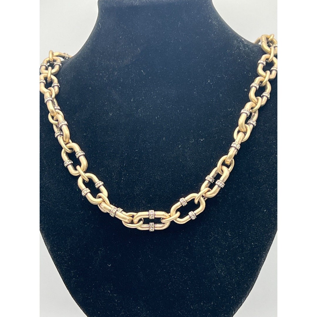 Classic Chloe Isabel Gold Tone Heavy Link 20 Inch Necklace - Etsy
