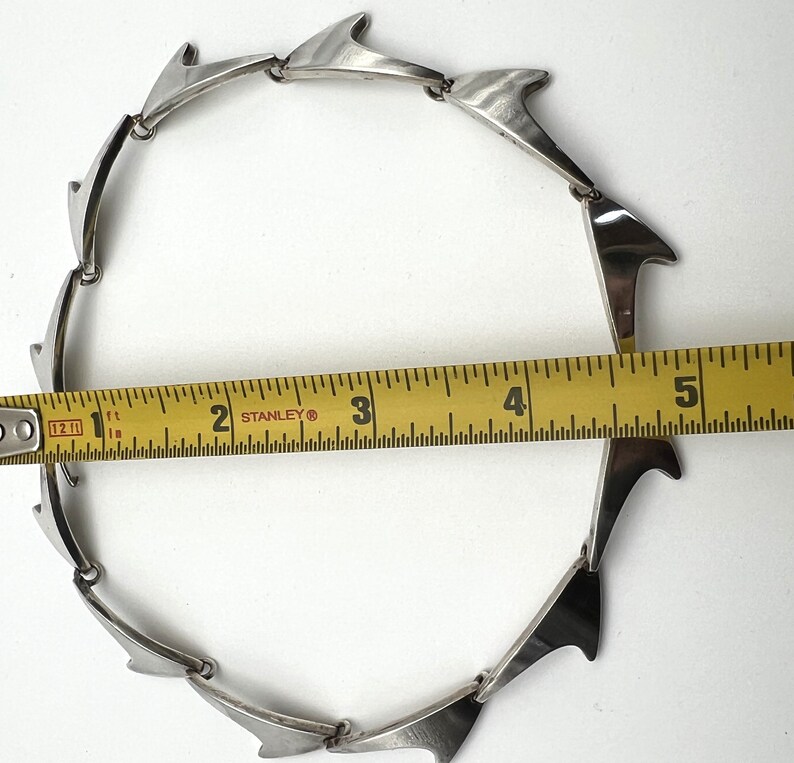 Rare Denmark Bent Knudsen Solid Sterling Shark Tooth Collar Necklace - Etsy