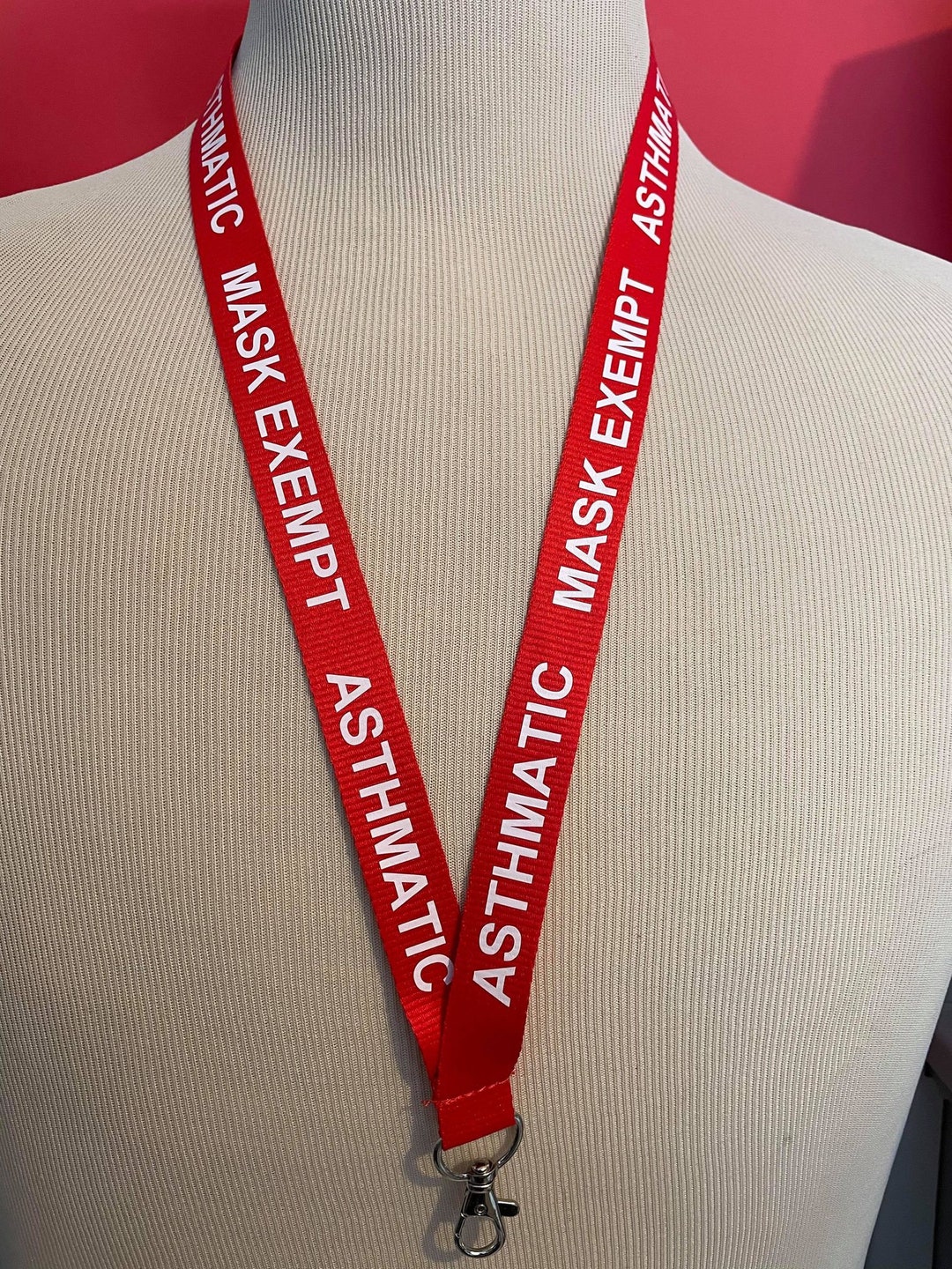 Asthmatic MASK Exempt Disability Hidden Disability Lanyard - Etsy