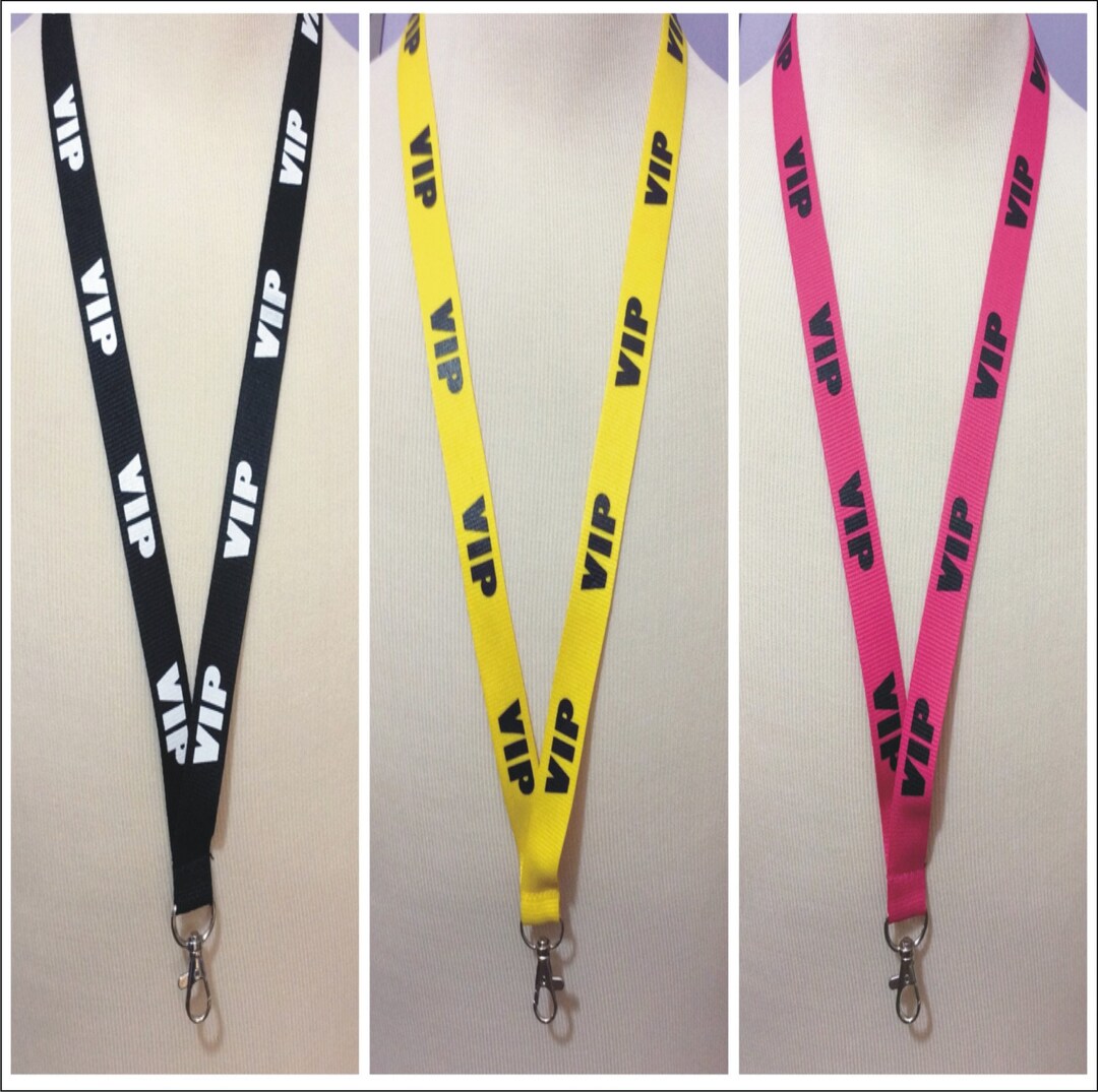 Negro VIP amarillo VIP rosa VIP Lanyards - Etsy España