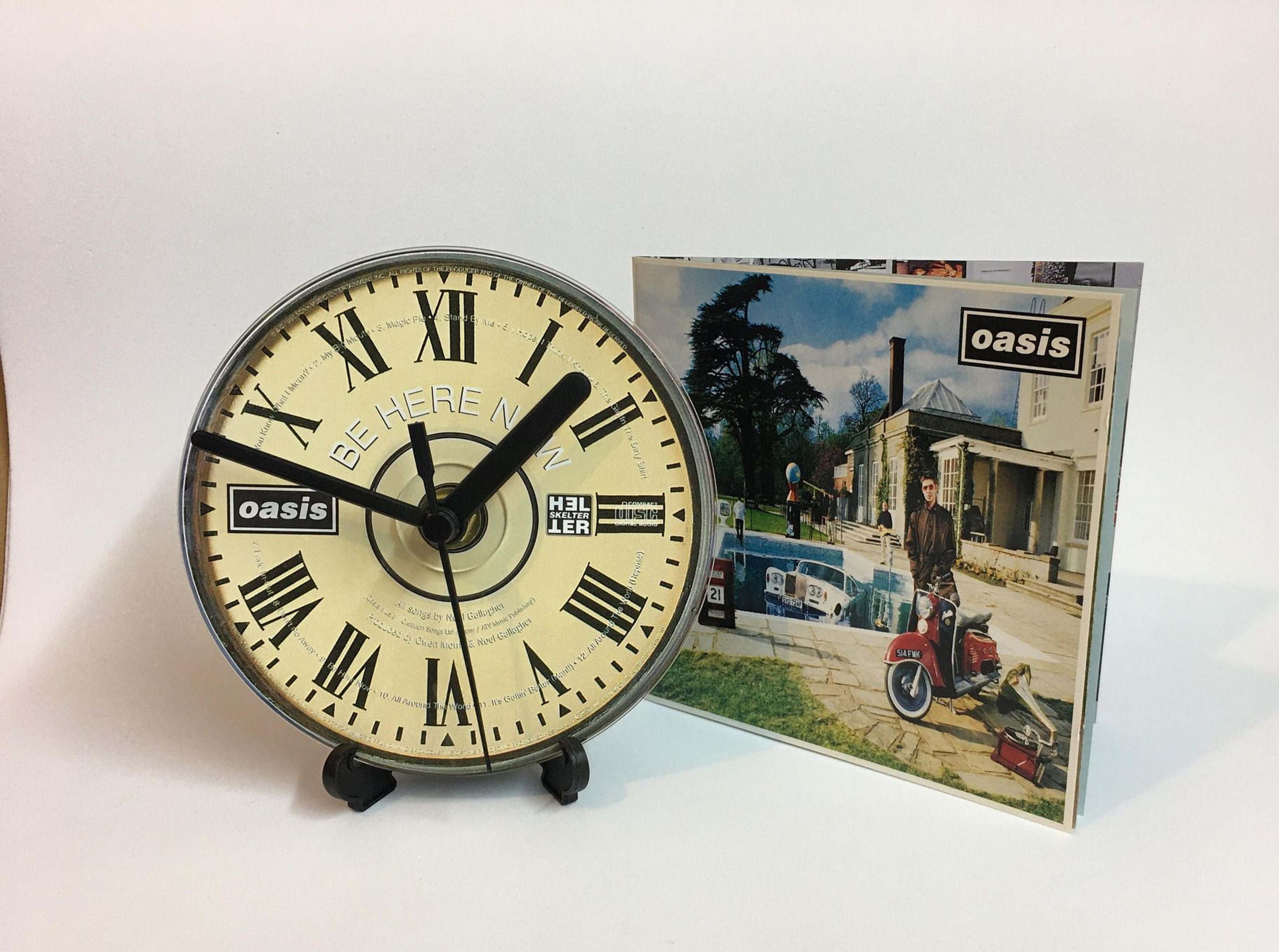 Be Here Now OASIS NOEL LIAM Cd Clock Dvd/cd Freestanding Wall Mounted ...