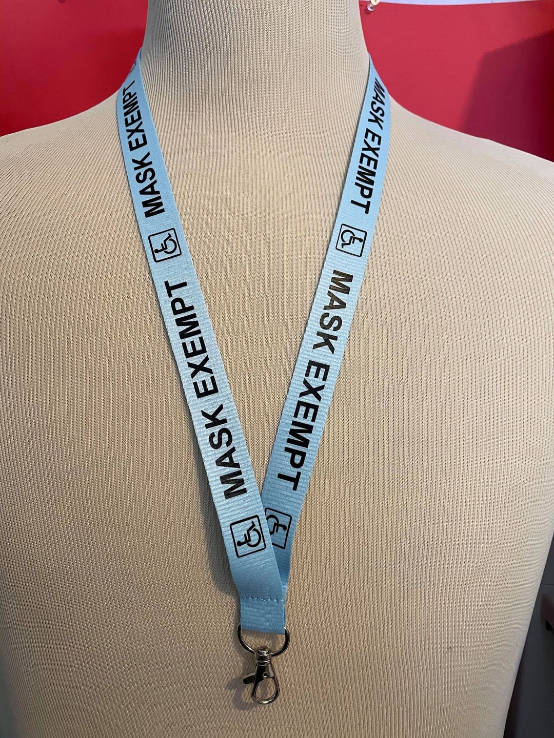 Asthmatic MASK Exempt Disability Hidden Disability Lanyard - Etsy