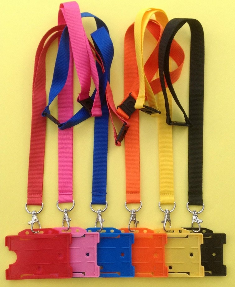 Lanyard Neck Strap Breakaway Plastic ID Holder Pass Key Card Identity ...