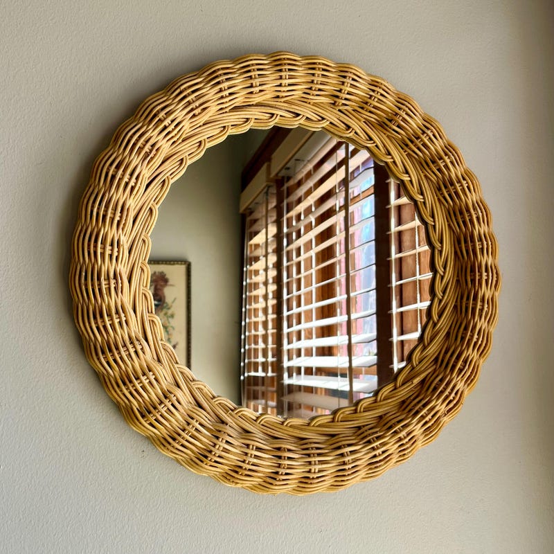 Wicker Mirror - Etsy