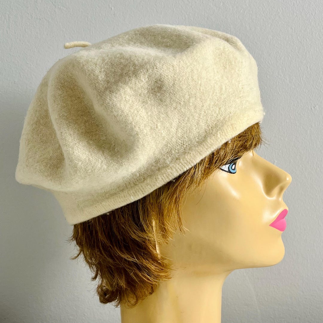 Vintage Cream Wool Tam, Beret - Etsy