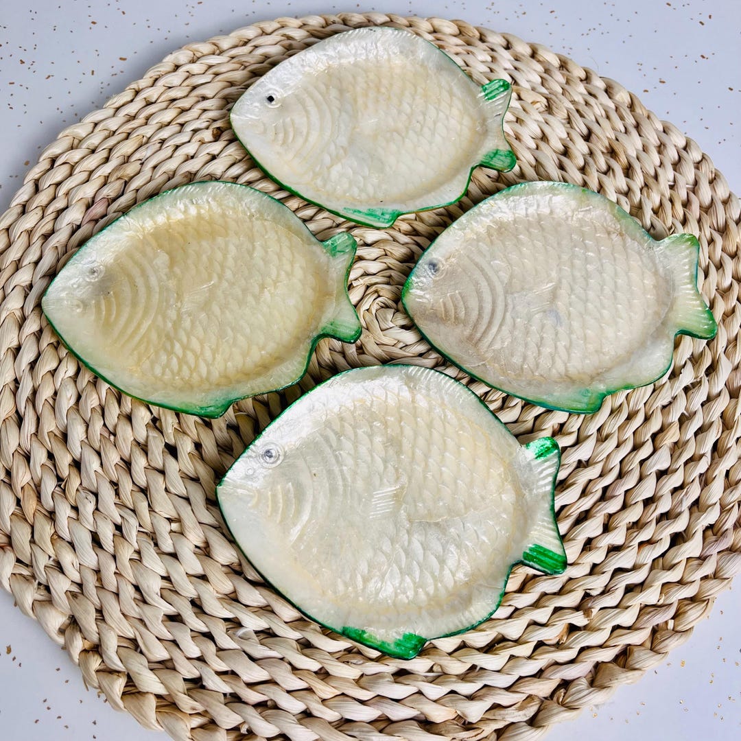 Vintage Capiz Shell Fish Caviar Dishes - Etsy