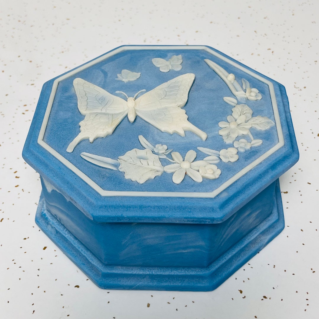 Vintage Trinket Box Soapstone Ring Box Jewelry Box - Etsy