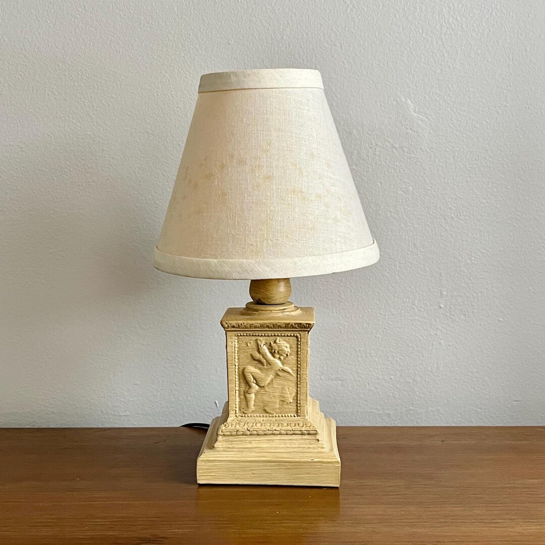 Tiny Vintage Table Lamp, Cherubs, Cottagecore, Upcycle, Restore ...